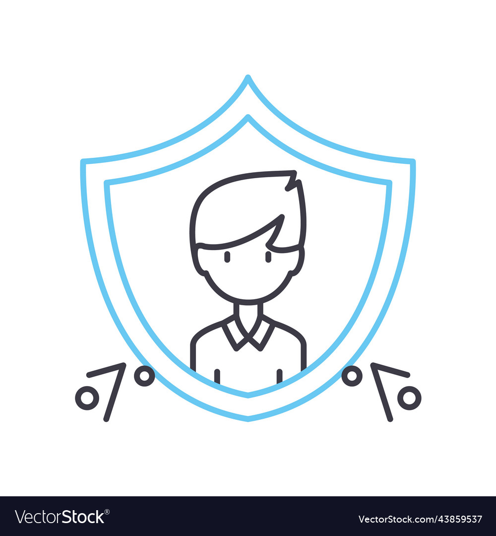 For children line icon outline symbol Royalty Free Vector