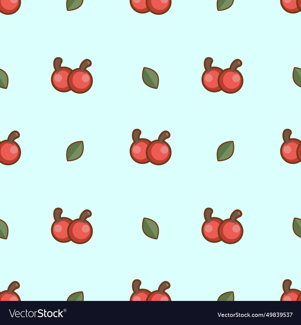 Red cherry seamless pattern Royalty Free Vector Image