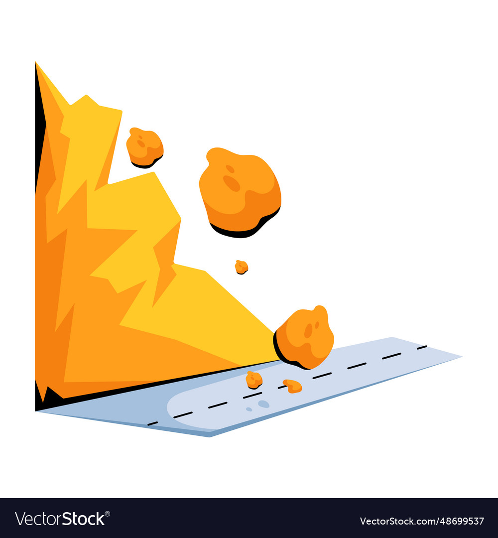 Rockslide Royalty Free Vector Image - VectorStock