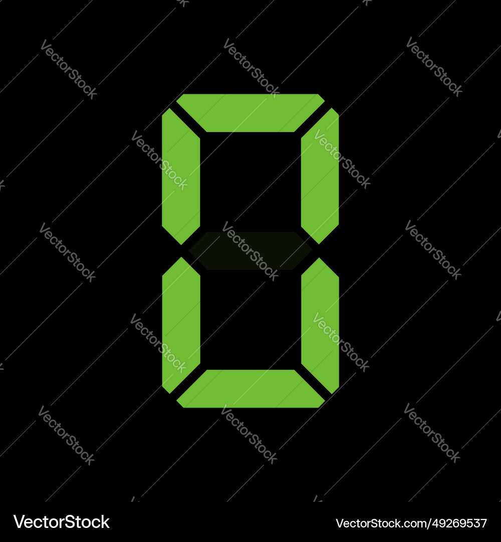 Simple of digital number electronic figure Vector Image