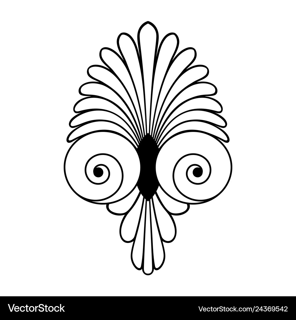 Ancient swirl greek ornament Royalty Free Vector Image
