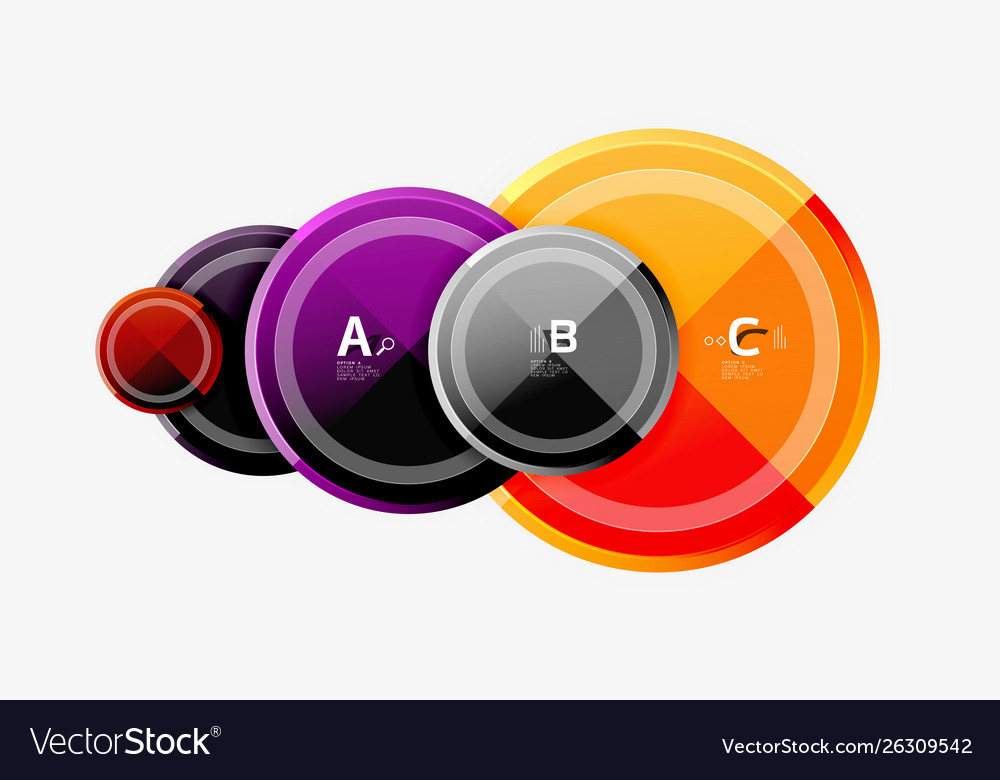 Circular pattern abstract circles composition Vector Image