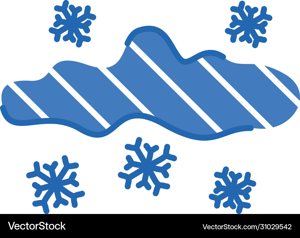 Clouds with snowflakes weather symbol isolated Vector Image