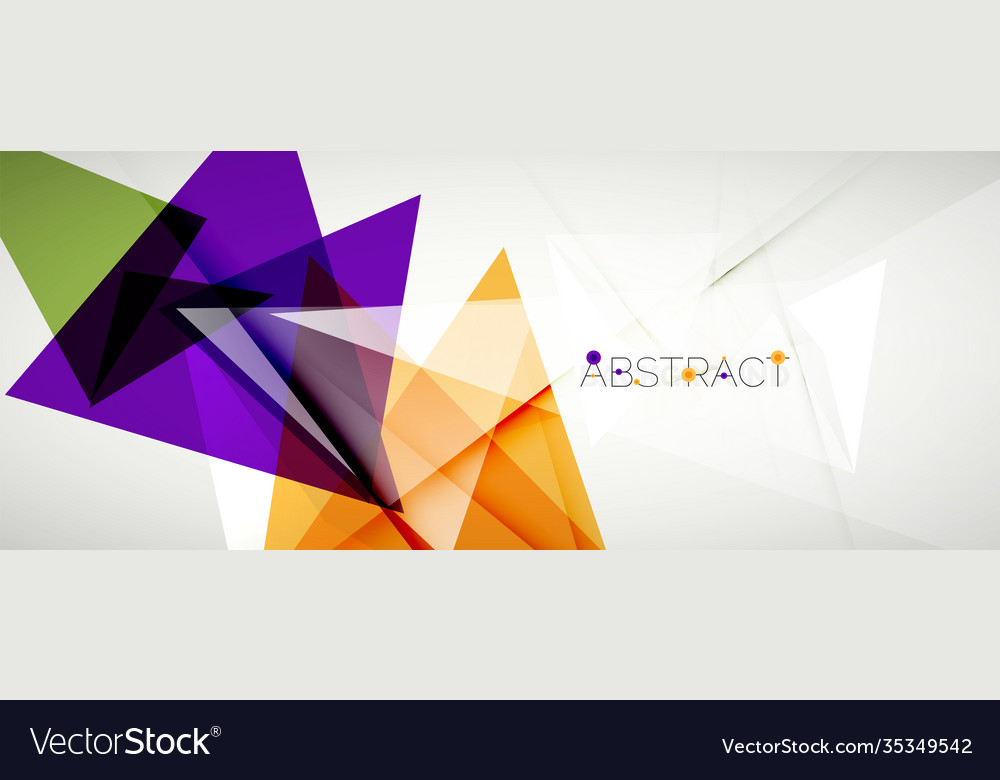 Geometric abstract background color triangle Vector Image