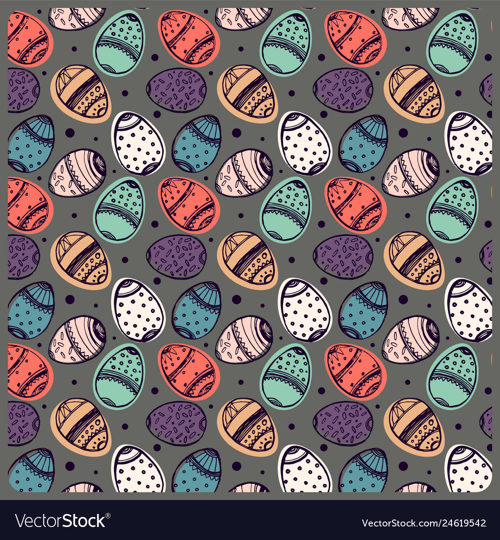 Happy easter pattern design Royalty Free Vector Image