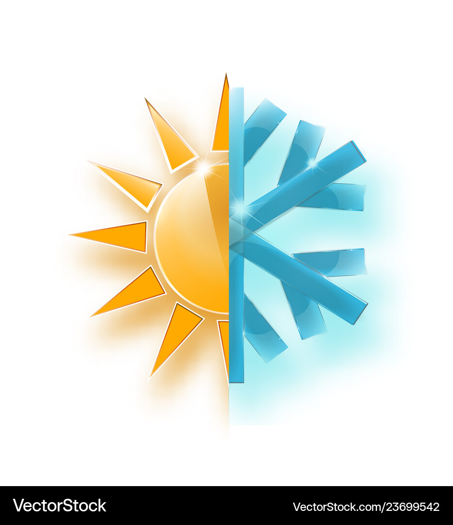 Heat and cold showing hot or Royalty Free Vector Image