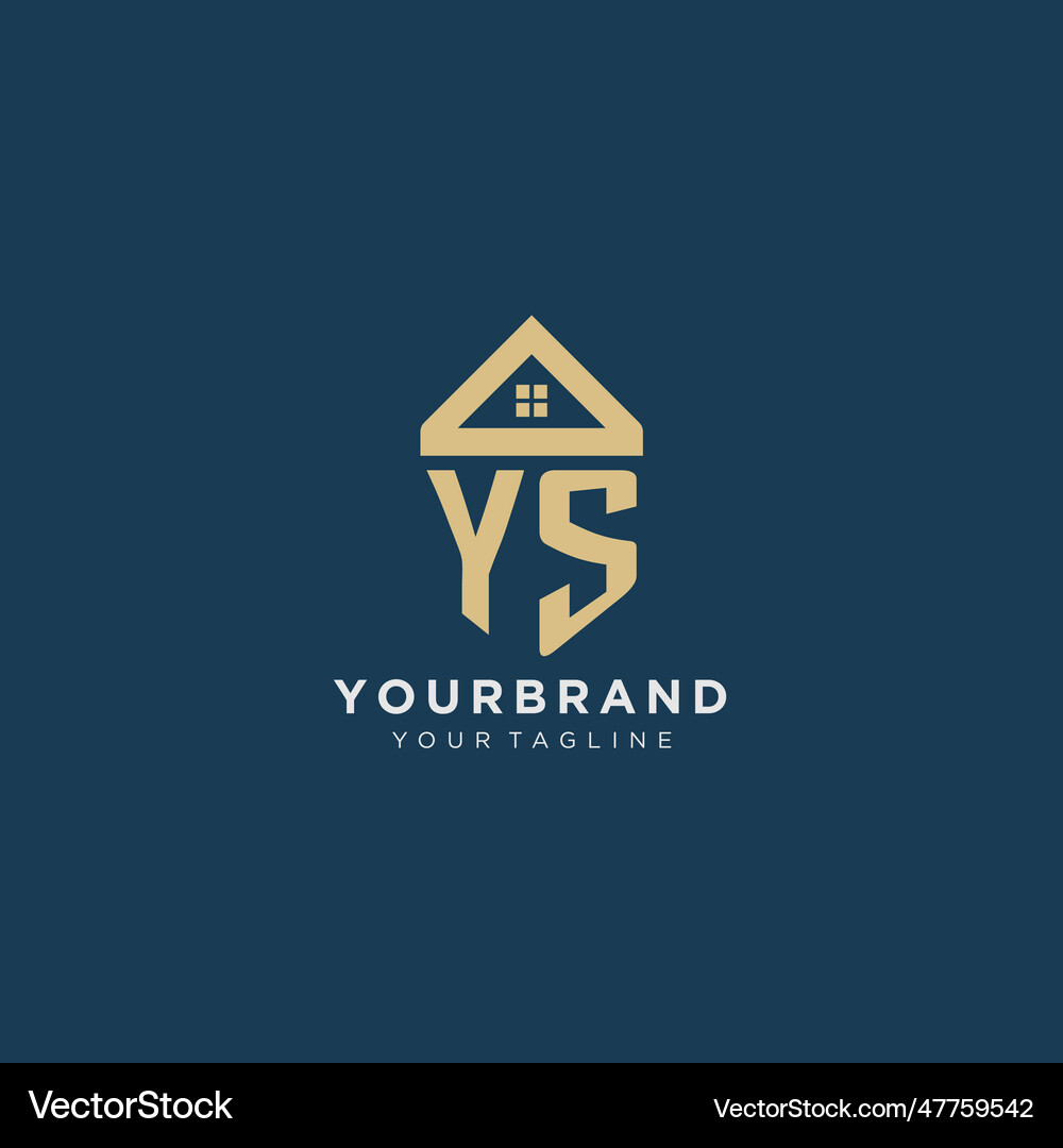 Initial letter ys with simple house roof creative Vector Image