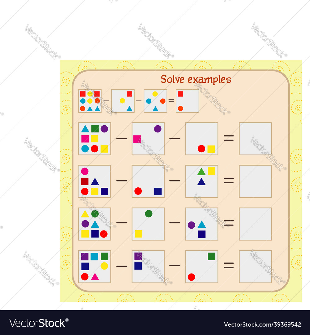 Logic exercises for children Royalty Free Vector Image