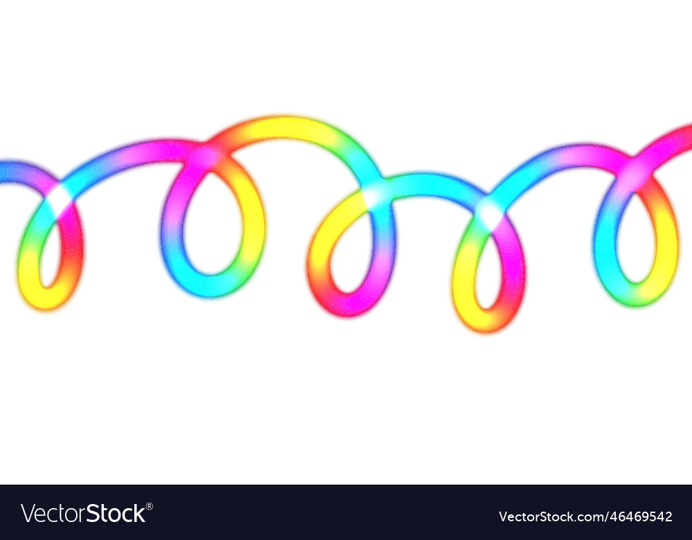 Loopy rainbow design element border Royalty Free Vector
