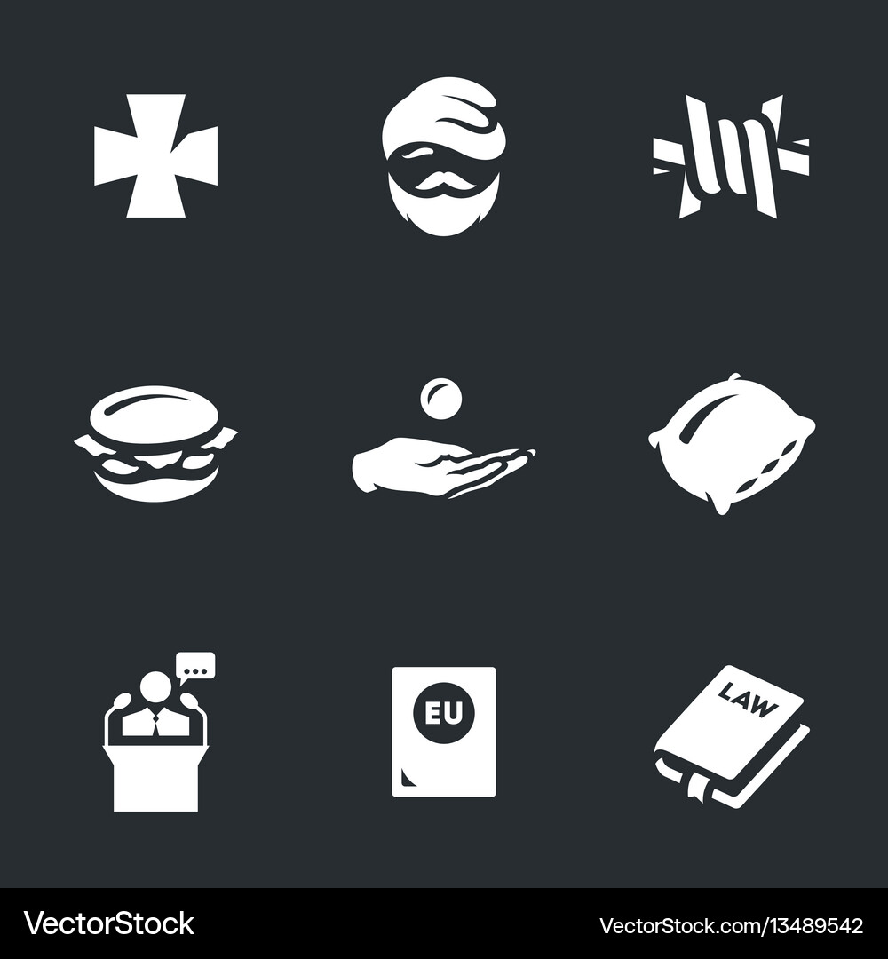 Refugee Icons Set Royalty Free Vector Image - VectorStock