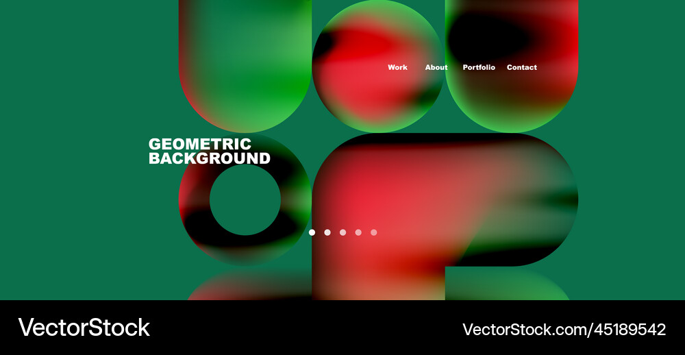 Round shapes and circles with liquid gradients Vector Image
