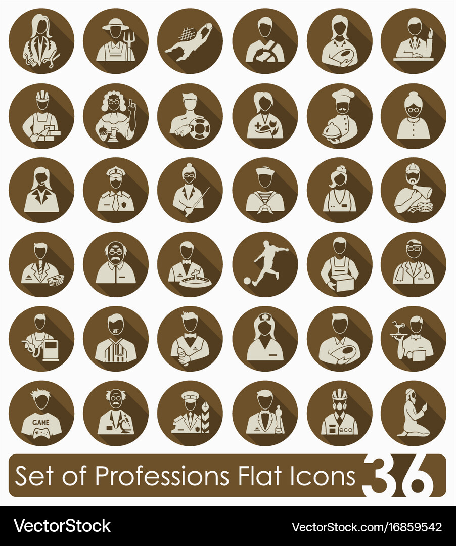 Set of professions icons Royalty Free Vector Image