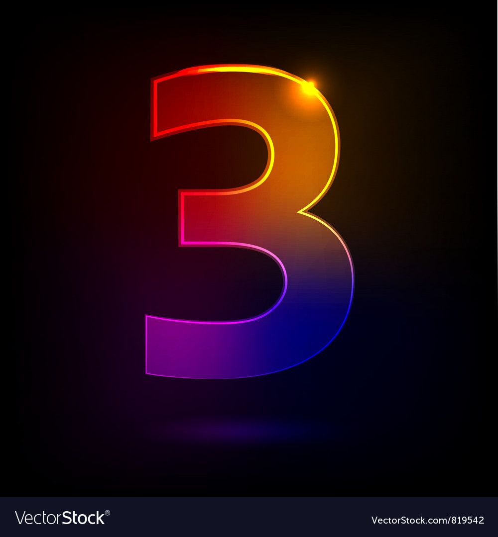 Three Royalty Free Vector Image - VectorStock