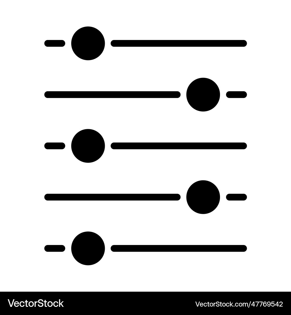 Volume mixer control icon filter sound symbol Vector Image