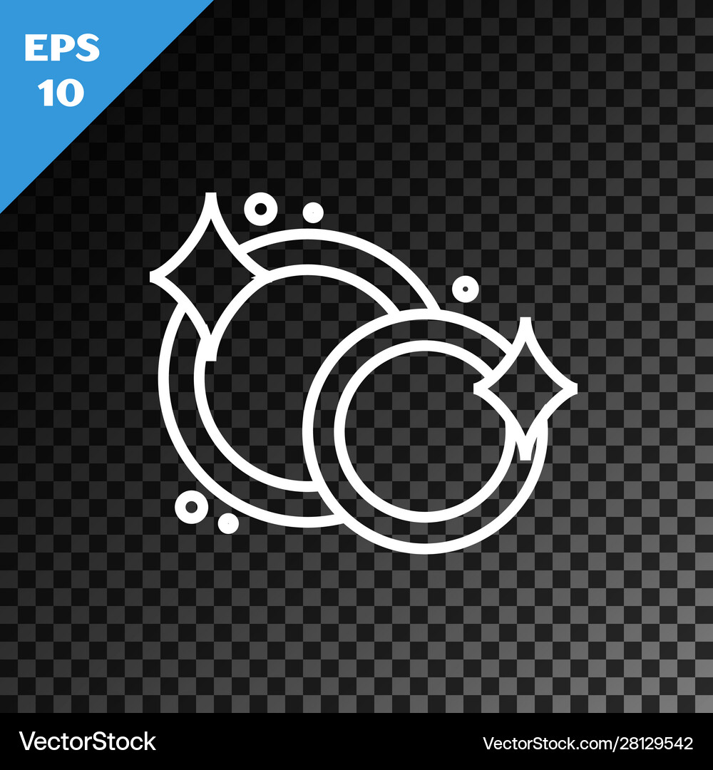 White line washing dishes icon isolated Royalty Free Vector