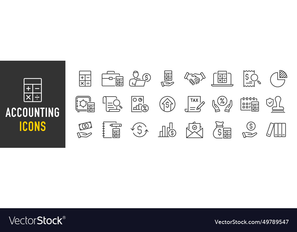 Accounting web icon in line style assessment Vector Image