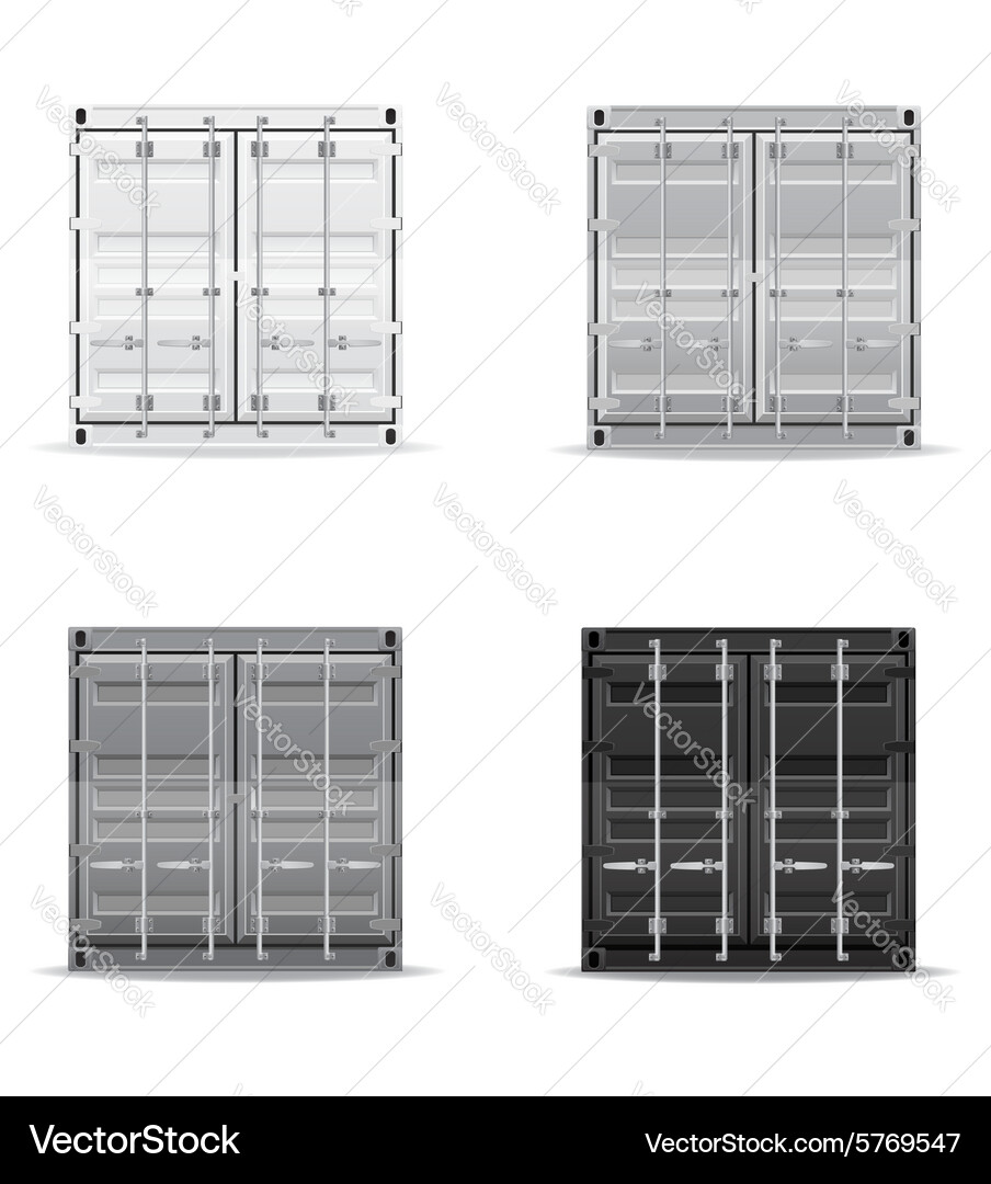 Cargo container 006 Royalty Free Vector Image - VectorStock