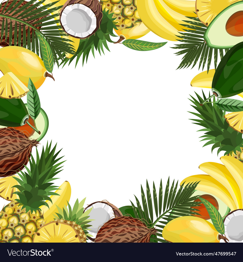 Fruit frame Royalty Free Vector Image - VectorStock