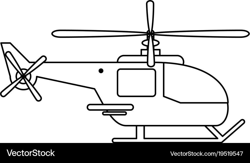 Helicopter aircraft symbol Royalty Free Vector Image