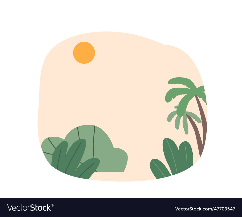 Lush green palm trees basking under the radiant Vector Image Lush green palm trees basking under the radiant Vector Image