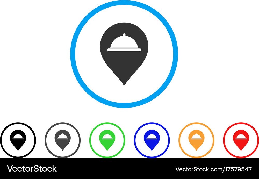 Meal marker rounded icon Royalty Free Vector Image