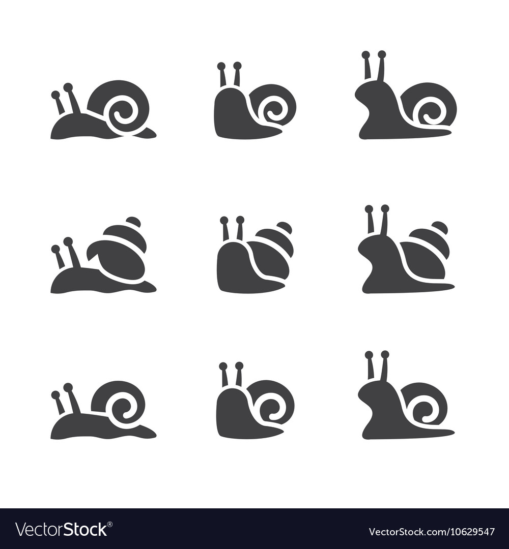 Snail icon set Royalty Free Vector Image - VectorStock
