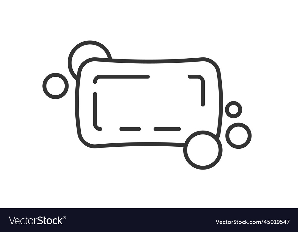 Soap icon flat line style web sign Royalty Free Vector Image