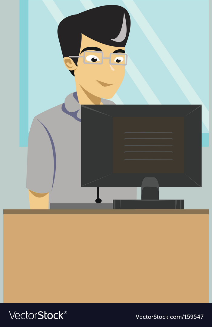 Working man Royalty Free Vector Image - VectorStock