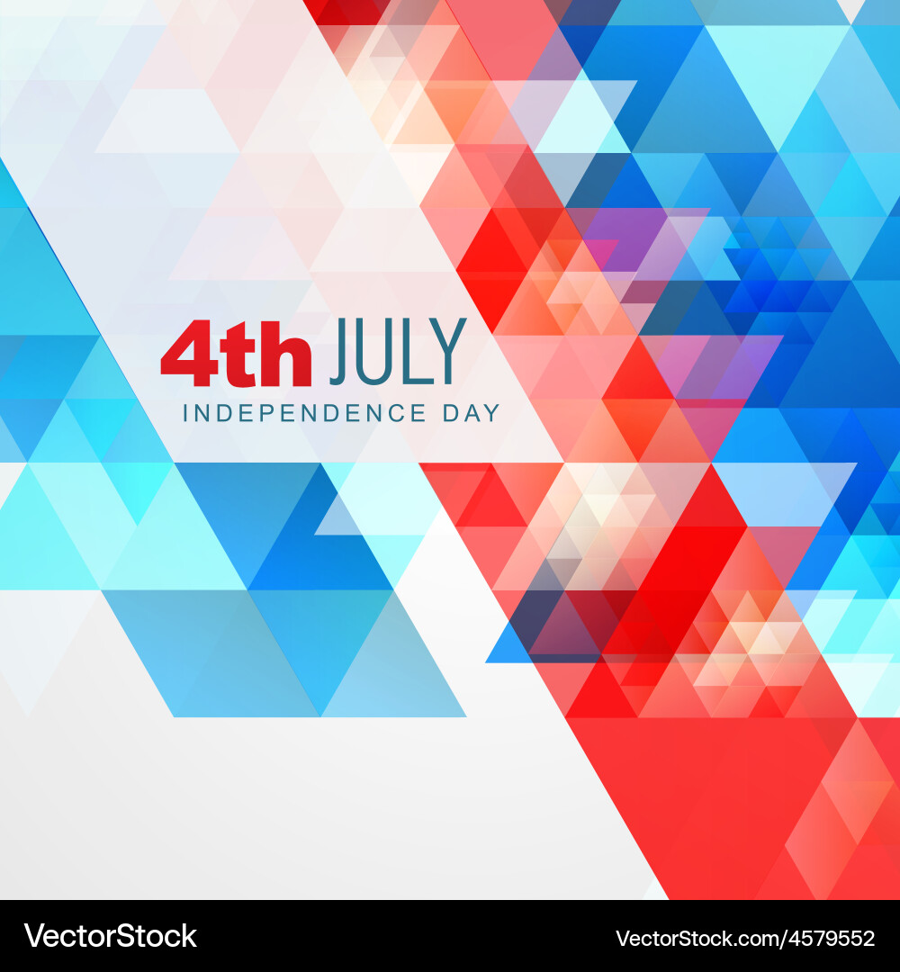 Abstract style 4th of july Royalty Free Vector Image