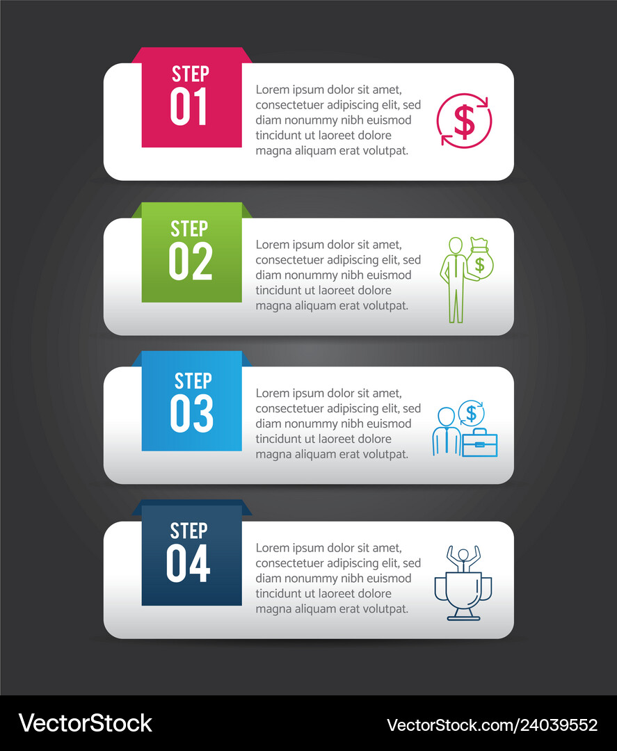 Business infographic strategy report information Vector Image