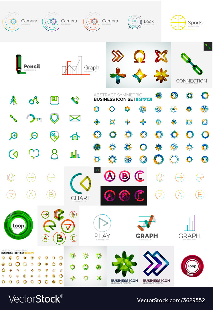 Logo collection Royalty Free Vector Image - VectorStock