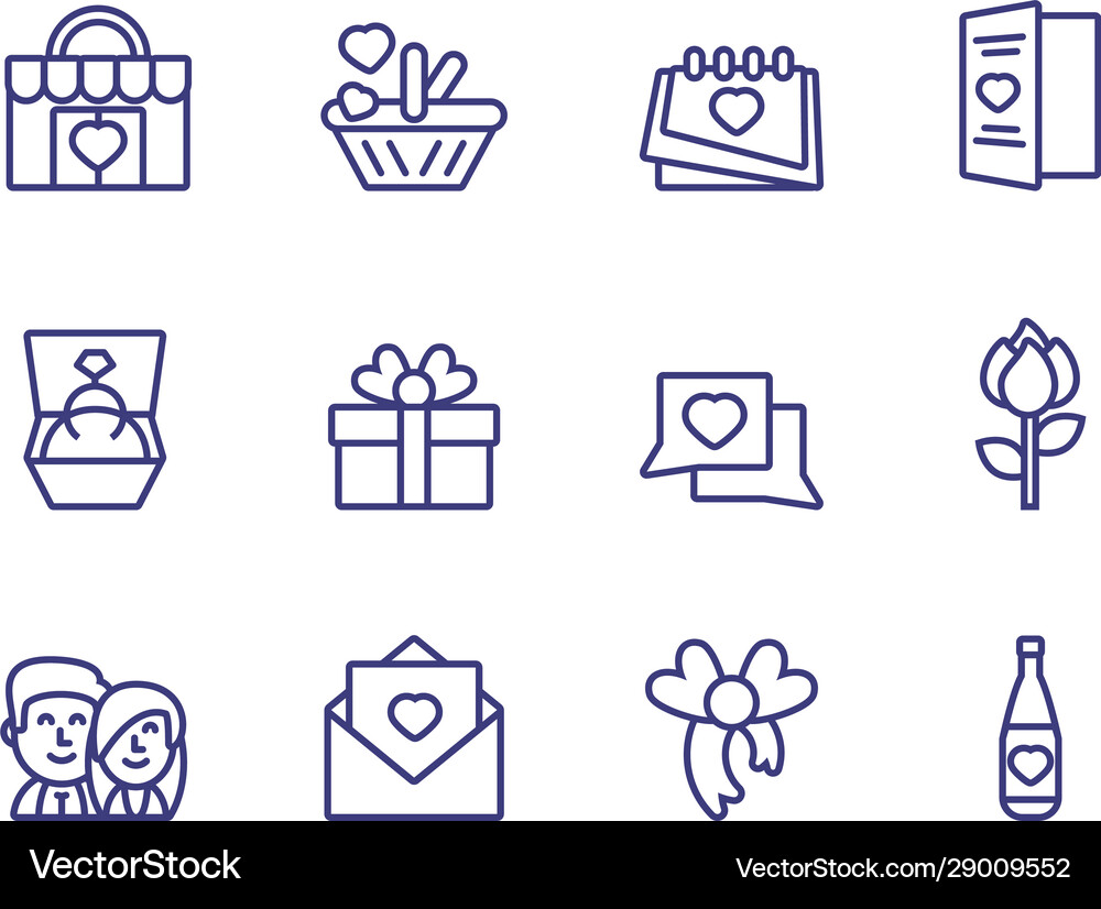 Love and valentines day icon set design Royalty Free Vector