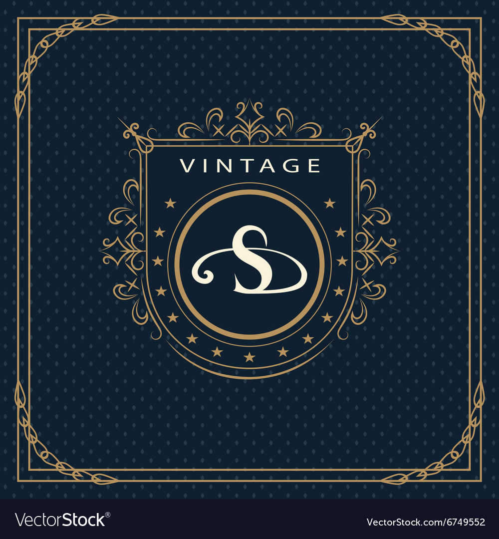 Monogram design elements graceful template Vector Image