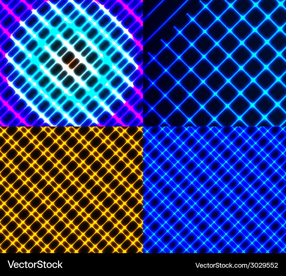Set of dark abstract spectrum background lines Vector Image