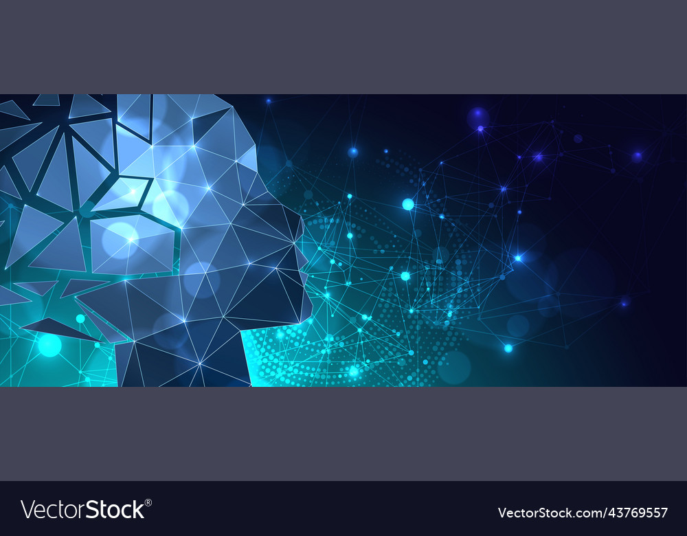 Artificial intelligence ai and big data concept Vector Image