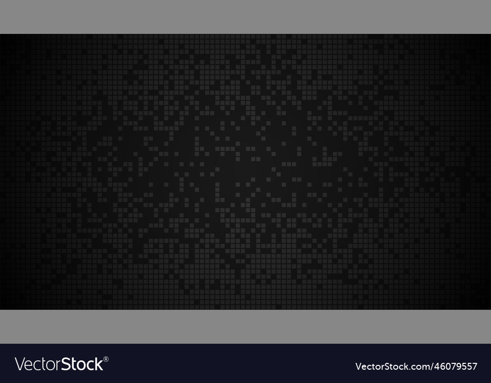 Black texture pixel pattern dark gradient Vector Image