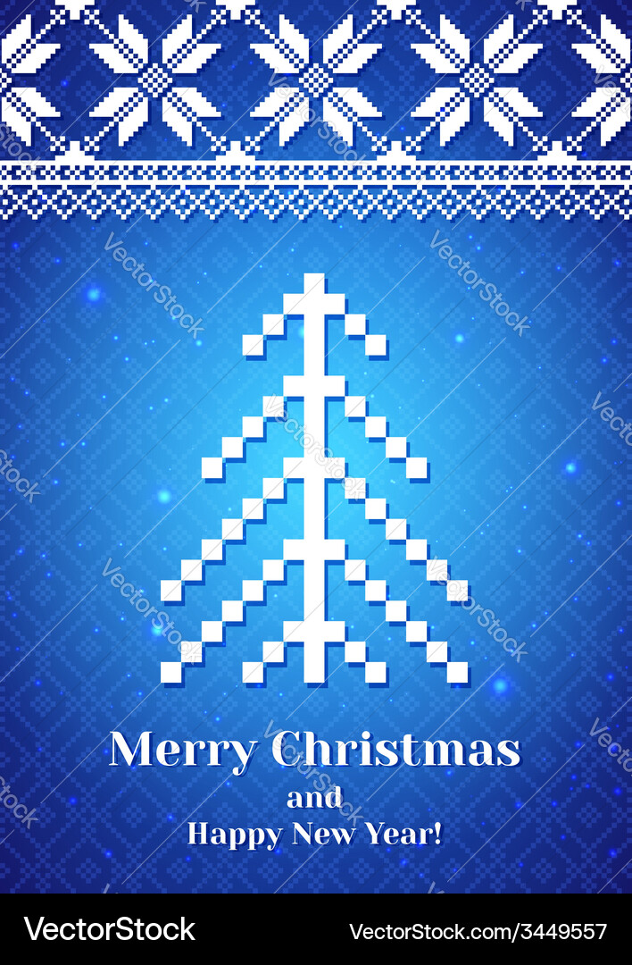 Christmas background with traditional norwegian Vector Image