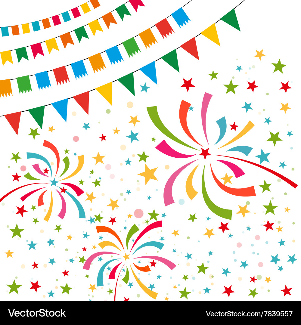 Color pennant bunting collection triangular and Vector Image