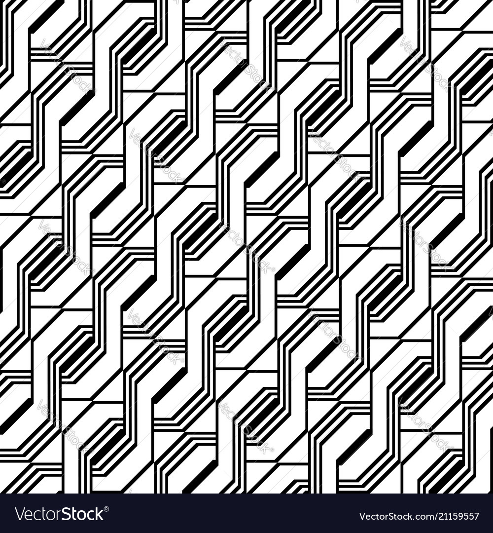 Design seamless monochrome zigzag pattern Vector Image