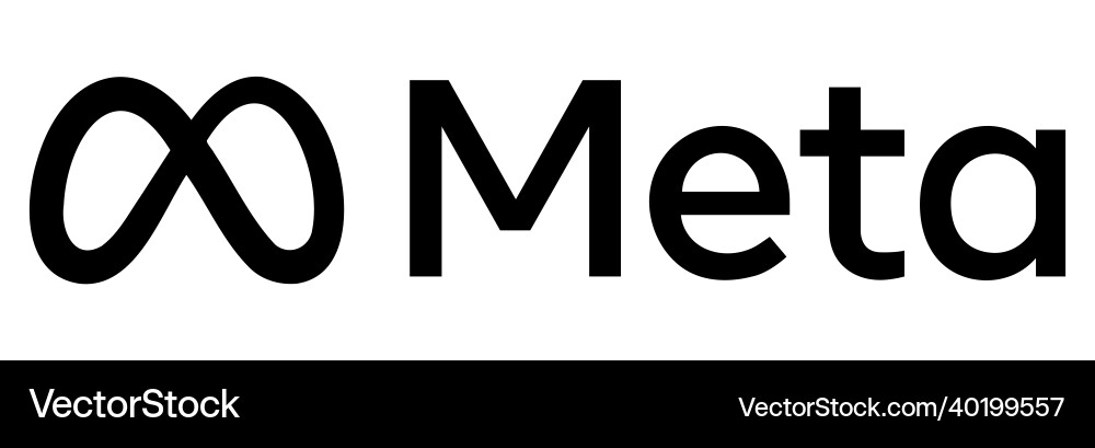 Facebook new logo rename in meta Royalty Free Vector Image