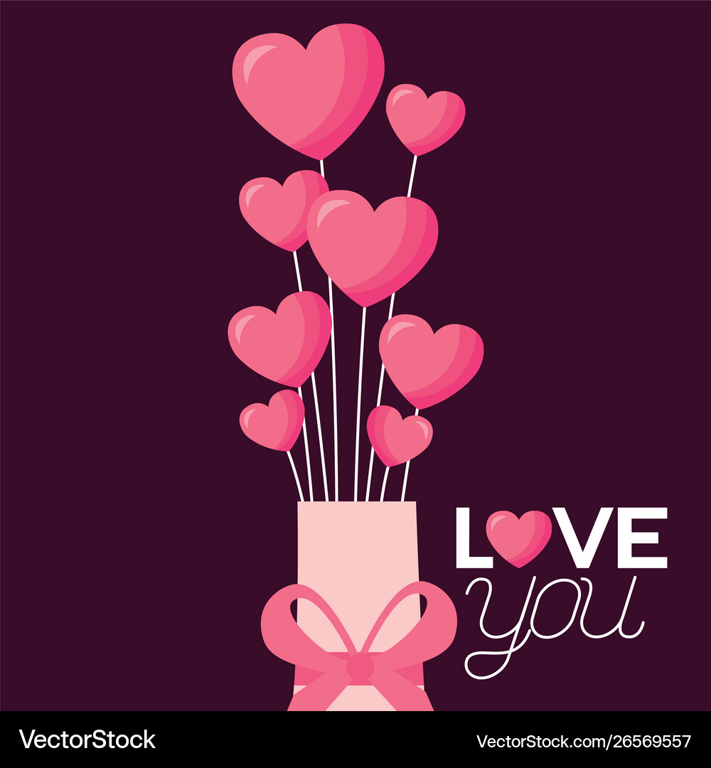 Love represented hearts and gift design Royalty Free Vector