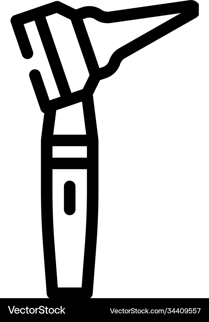 Otoscope equipment line icon Royalty Free Vector Image
