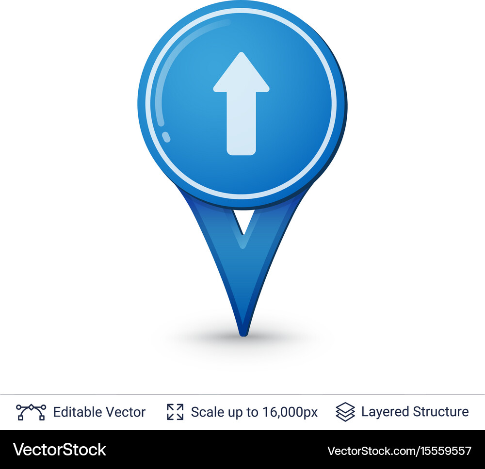 Road sign pin Royalty Free Vector Image - VectorStock