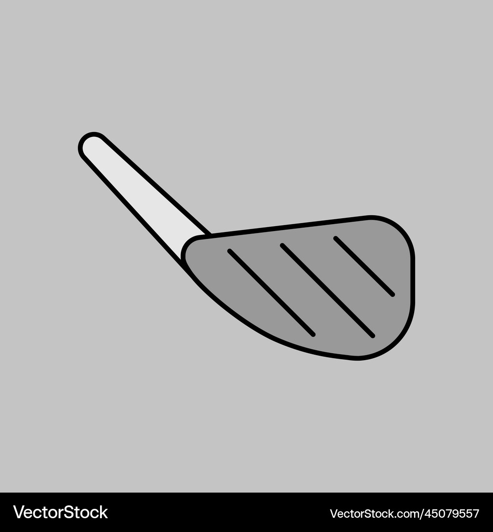Single piece of chop lamb with bone grayscale Vector Image
