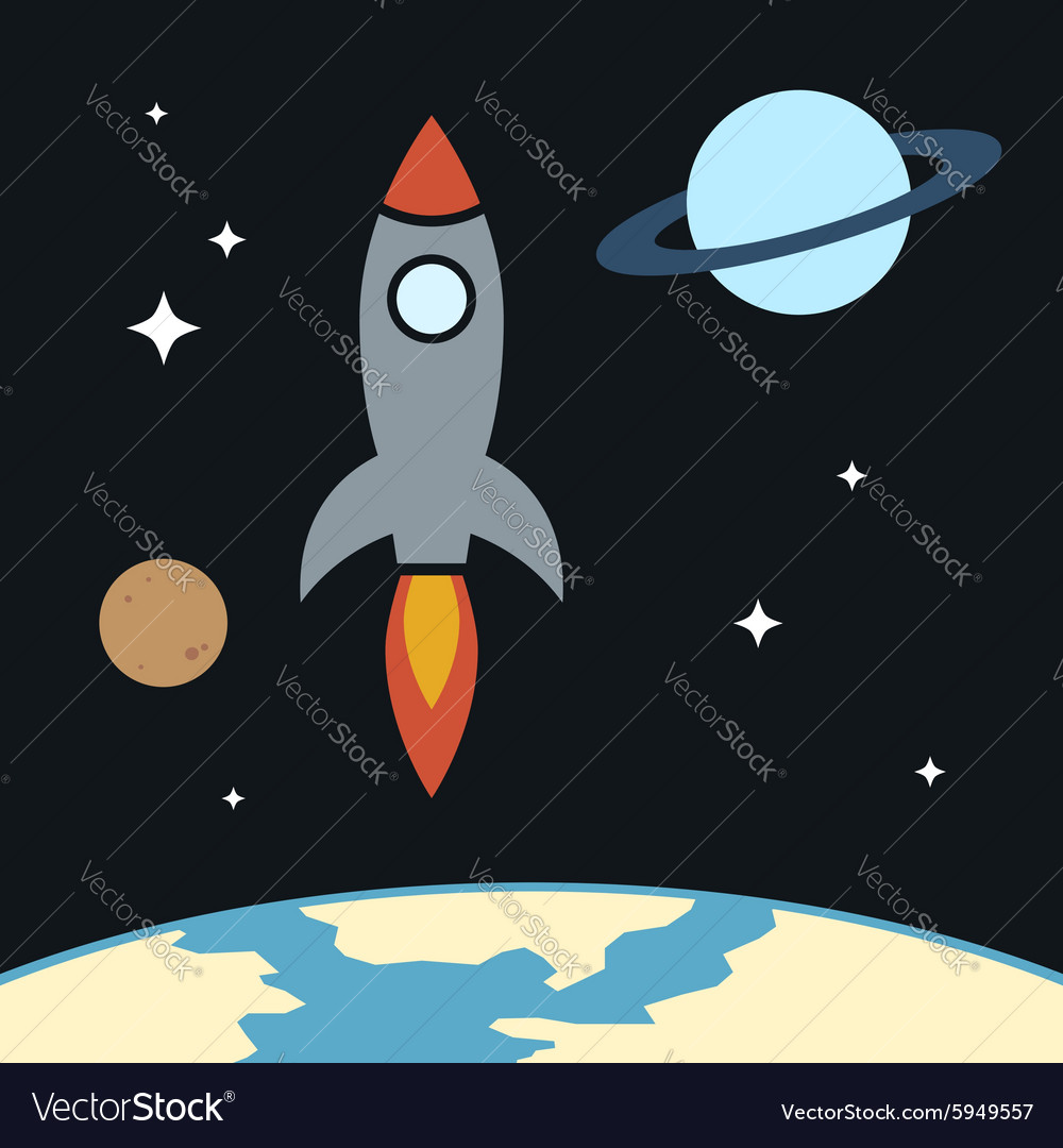 Space rocket Royalty Free Vector Image - VectorStock