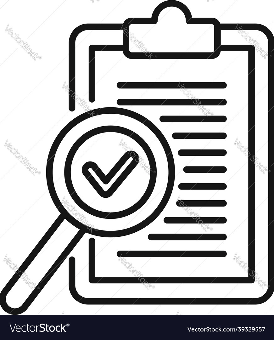 Standard process icon outline policy Royalty Free Vector