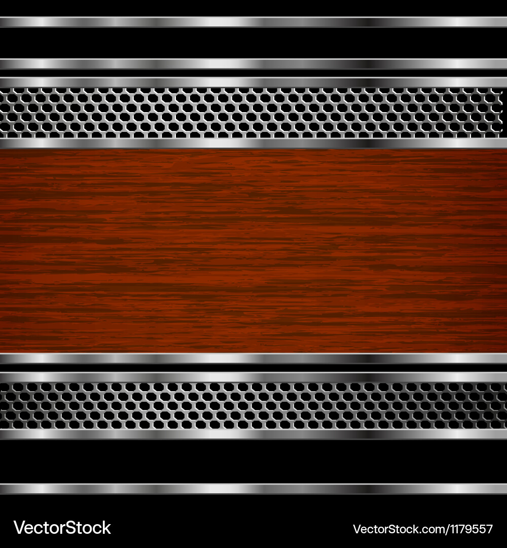 Steel and wood background Royalty Free Vector Image