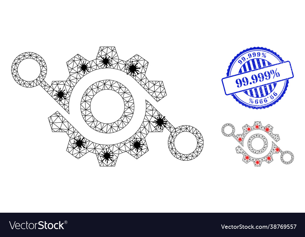 Triangulated mesh gear project pictograms with Vector Image Triangulated mesh gear project pictograms with Vector Image
