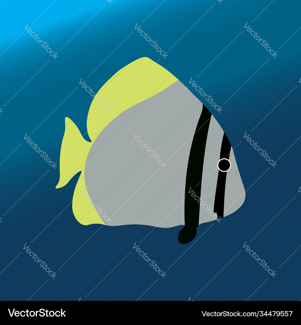 Tropical color sea fish Royalty Free Vector Image