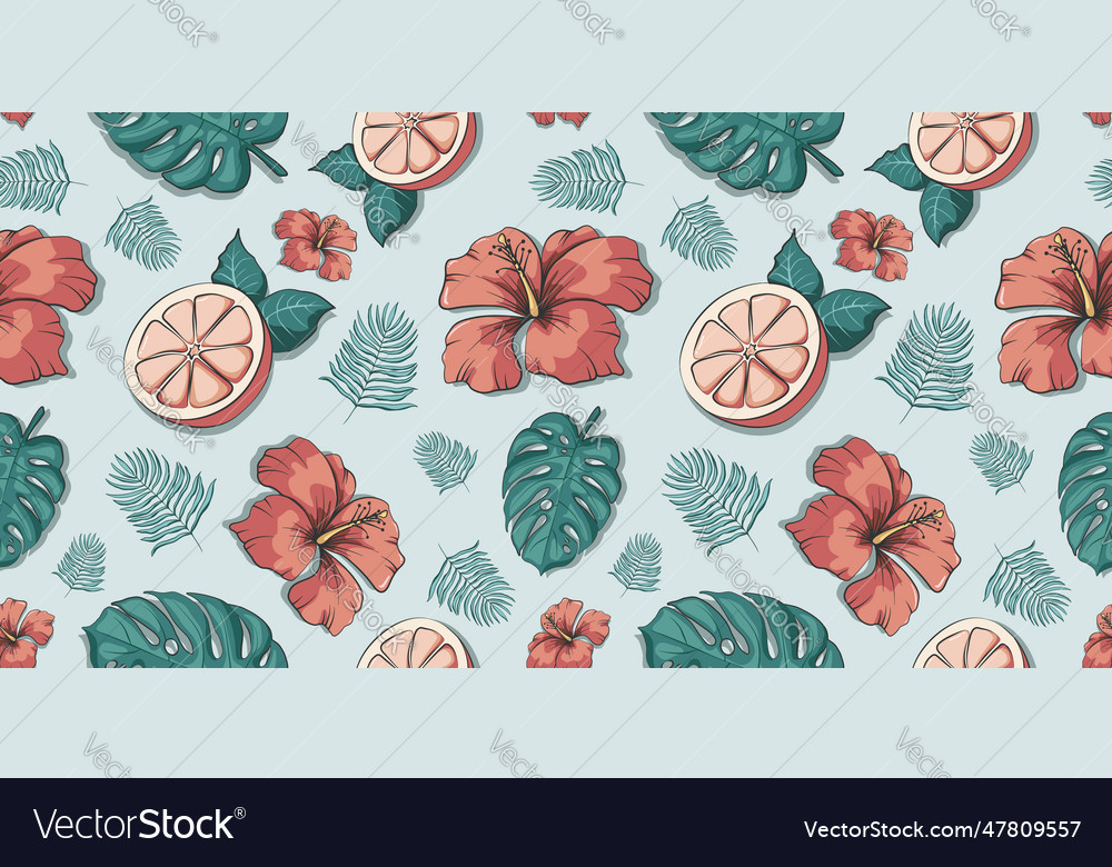 Tropical seamless pattern Royalty Free Vector Image